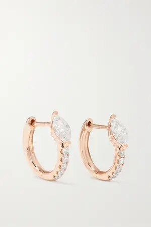 ANITA KO Anita Ko Bobbi 18-karat Rose Gold Diamond Hoop Earrings Rose Gold