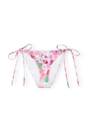 GANNI Printed Bikini Bottom - Pink