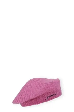 GANNI Mohair Beret - Pink