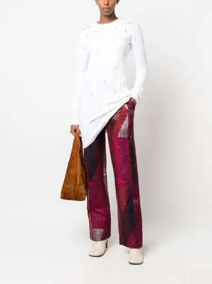 VITELLI Open-knit Long-line Jumper