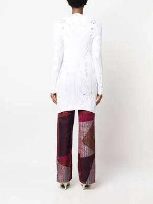 VITELLI Open-knit Long-line Jumper
