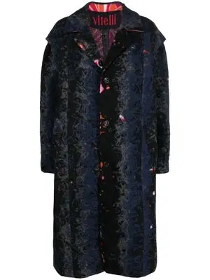 VITELLI Single-breasted Recycled Wool Coat