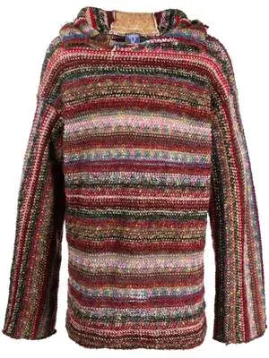 VITELLI Striped Recycled Wool Hoodie