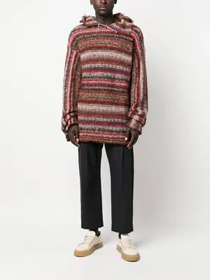VITELLI Striped Recycled Wool Hoodie