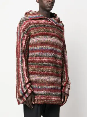 VITELLI Striped Recycled Wool Hoodie