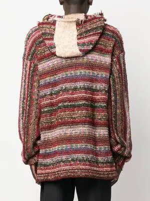 VITELLI Striped Recycled Wool Hoodie
