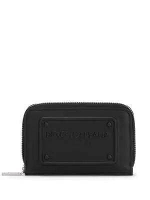 Dolce & Gabbana Logo-embossed Leather Zip-around Wallet - Black