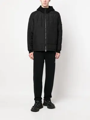 Stone Island Padded Zip-up Jacket - Black