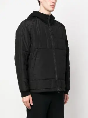 Stone Island Padded Zip-up Jacket - Black