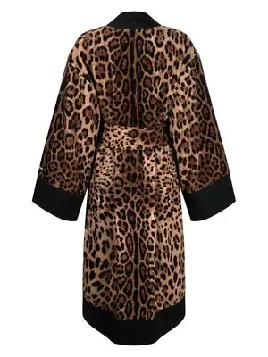 Dolce & Gabbana Leopard-print Terry Cotton Bath Robe