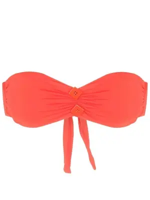 CLUBE BOSSA Halterneck Bandeau Bikini Top - Orange