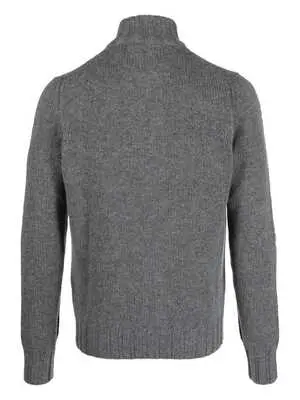 DELL'OGLIO High-neck Ribbed Cardigan