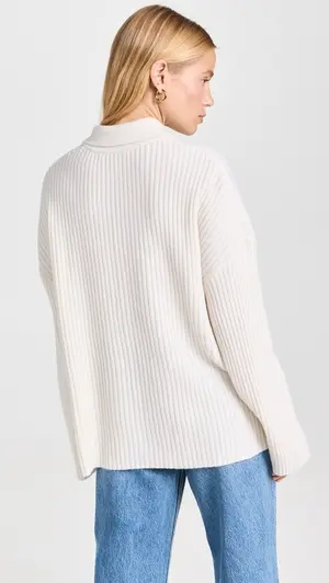 REFORMATION Fantino Cashmere Collared Cardigan