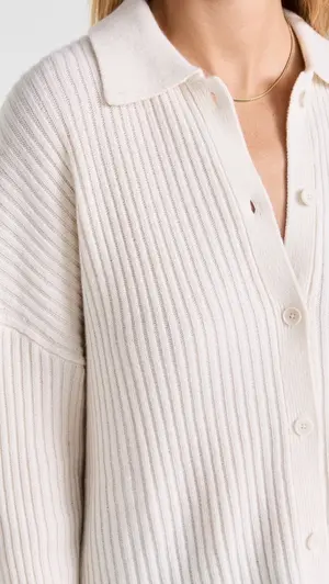 REFORMATION Fantino Cashmere Collared Cardigan