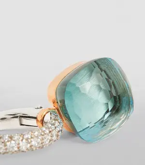 Pomellato Rose Gold, Diamond And Topaz Nudo Earrings