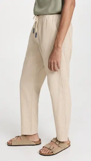 Oas Linen Blend Pants - Beige
