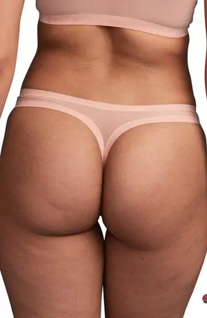 EBY 2-pack Sheer Thongs - Coral Pink