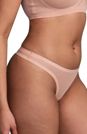 EBY 2-pack Sheer Thongs - Coral Pink