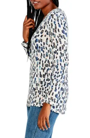 NIC+ZOE Abstract Blocks V-neck Top