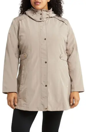 Gallery Water-resistant Rain Jacket - Taupe