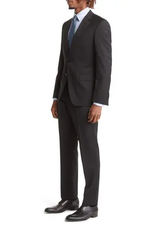 BOSS Huge Solid Wool Suit - Blk
