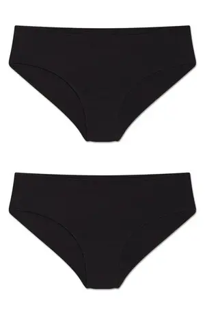 KENT 2-pack Compostable Organic Cotton Hipster Briefs - Black