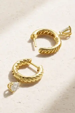 ANITA KO Zoe 18-karat Diamond Hoop Earrings