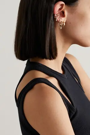 ANITA KO Zoe 18-karat Diamond Hoop Earrings