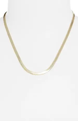 Kendra Scott Kassie 14k Gold Plated Herringbone Chain Necklace
