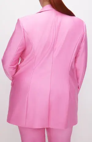 Good American High Shine Sculpted Blazer - Sorority Pink003