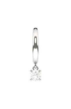 HAUTECARAT Lab Grown Diamond Huggie Hoop Earrings - 18k White Gold