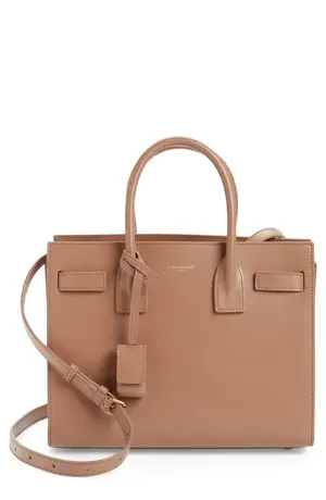 Saint Laurent Baby Sac De Jour Leather Tote Nutmeg