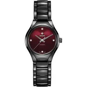 RADO True Automatic Diamond Ceramic Bracelet Watch - Red
