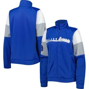 G-III 4HER BY CARL BANKS Dallas Mavericks Change Up Full-zip Track Jacket - Blue