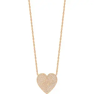 Bony Levy Bony Levy Pavé Diamond Heart Pendant Necklace 18k Rose Gold