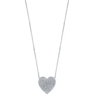 Bony Levy Pavé Diamond Heart Pendant Necklace - 18k White Gold