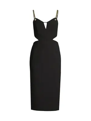 Rebecca Vallance Women's Dulce Amore Cutout Midi-Dress - Black  - Black