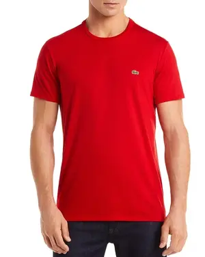 Lacoste Crewneck Pima Cotton Tee - Red
