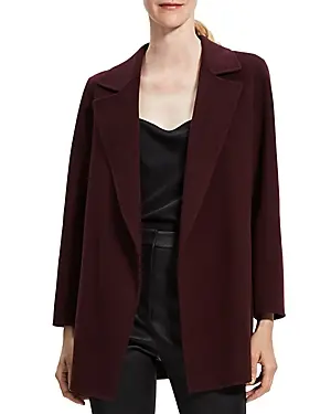 Theory Clairene Double Face Jacket Merlot