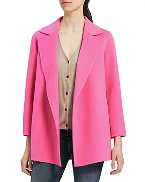Theory Clairene Double Face Jacket Pnk Orchid