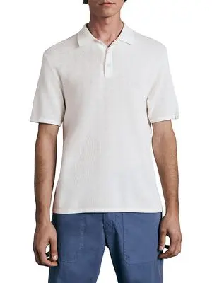 Rag & Bone Men's Harvey Knit Polo Shirt - Ivory  Ivory
