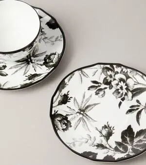 Gucci Herbarium Set Of 2 Teacups And Saucers