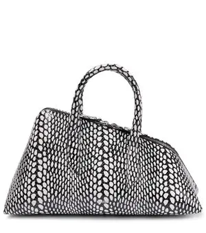 Attico 24h Medium Snake-effect Leather Tote Bag