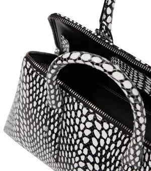 Attico 24h Medium Snake-effect Leather Tote Bag