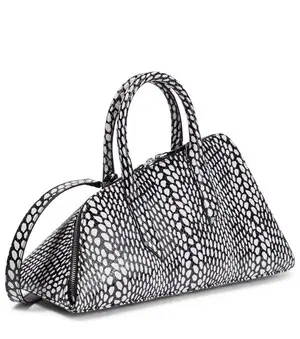 Attico 24h Medium Snake-effect Leather Tote Bag