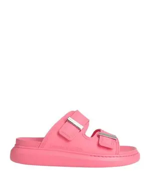 Alexander McQueen Woman Sandals Black Size 6 Rubber Coral