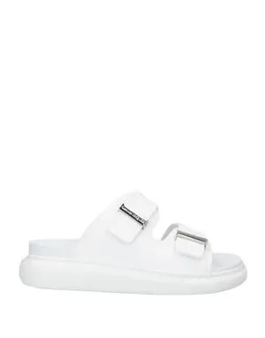 Alexander McQueen Woman Sandals Black Size 6 Rubber White
