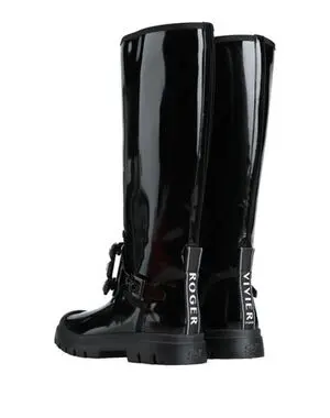 ROGER VIVIER Rubber Rain Boots - Black