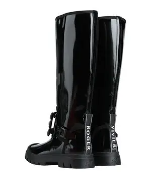 ROGER VIVIER Rubber Rain Boots - Black