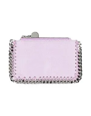 Stella McCartney Woman Cardholder Grey Size - Textile Fibers Purple